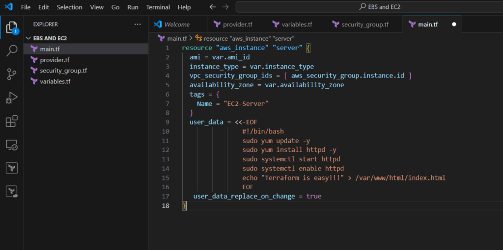 Step-by-Step Guide to Creating an AWS EC2 Instance and Attaching EBS Using Terraform. - Jeevi ...