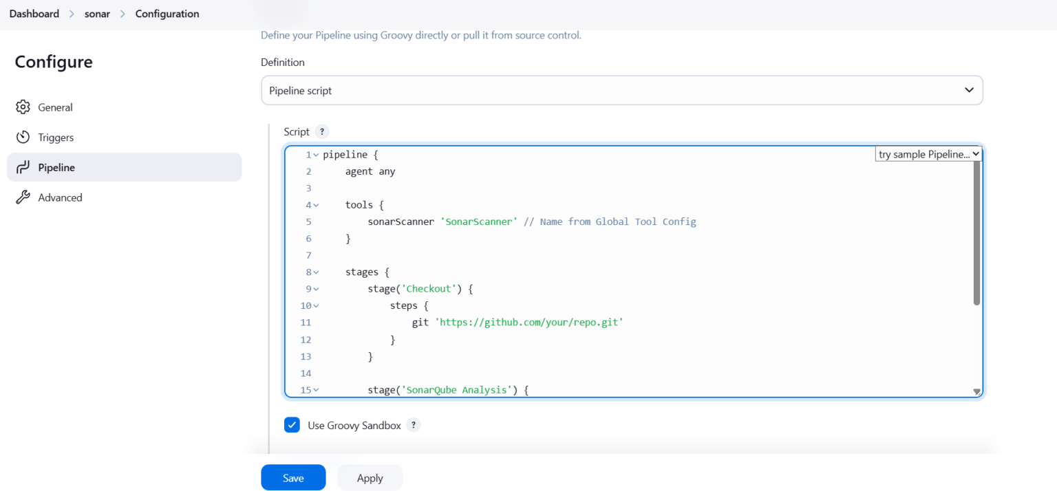 Step-by-Step: Integrating SonarQube with Jenkins. - Jeevi Academy