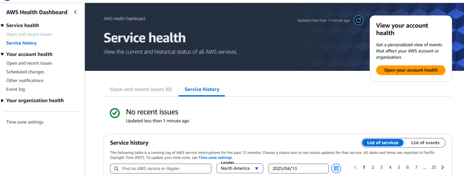 How to Monitor Your Cloud Health with the AWS Health Dashboard. - Jeevi ...