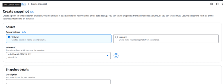 Creating EC2 Snapshots on AWS the Easy Way. - Jeevi Academy
