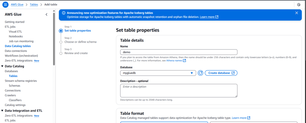AWS Glue Table Creation Made Easy: A Hands-On Guide. - Jeevi Academy
